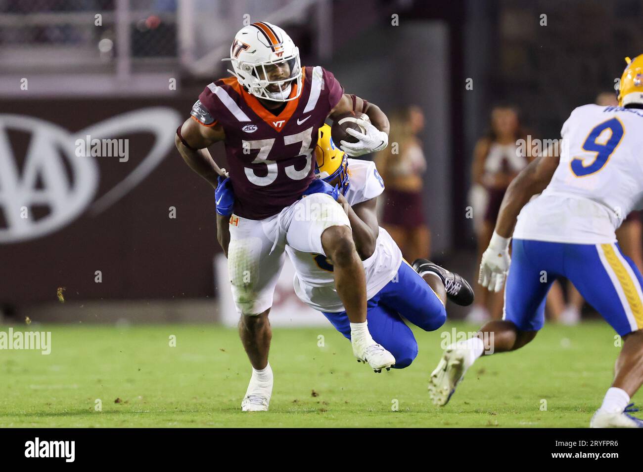 Blacksburg, Virginia, USA. 30th Sep, 2023. Virginia Tech Hokies running ...