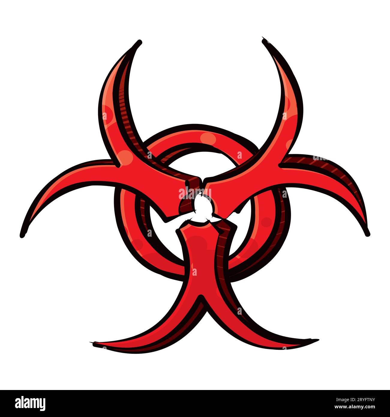 Biohazard symbol created in graffiti style Stock Photo - Alamy