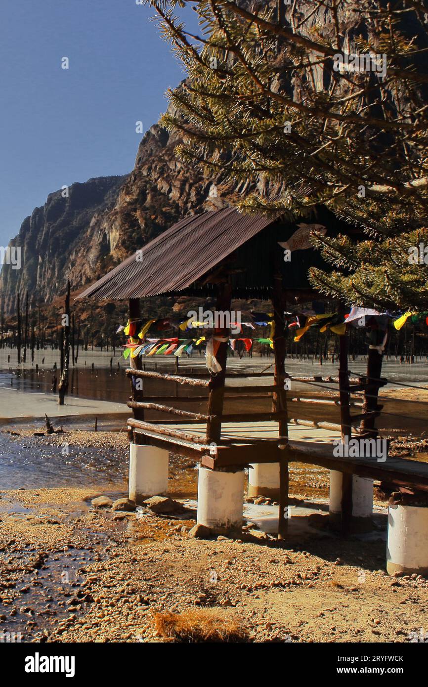 scenic view of madhuri lake or sungester lake, a famous tourist ...