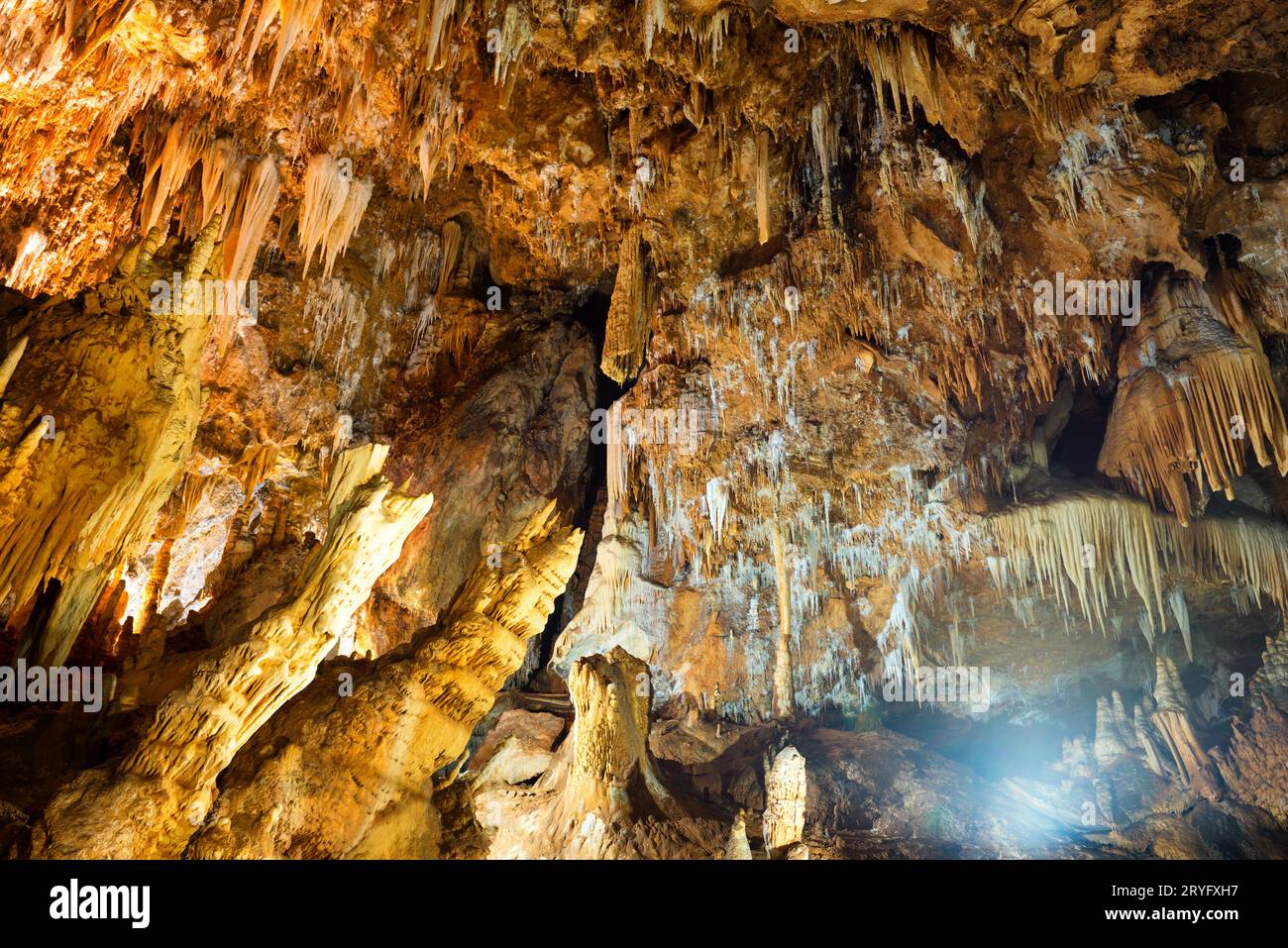 Inside of beautiful dark cave Stock Photo - Alamy