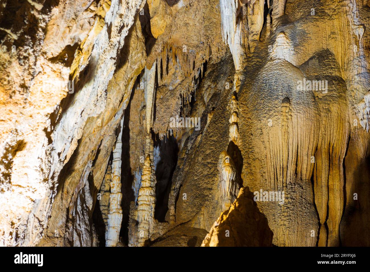 Inside of beautiful dark cave Stock Photo - Alamy