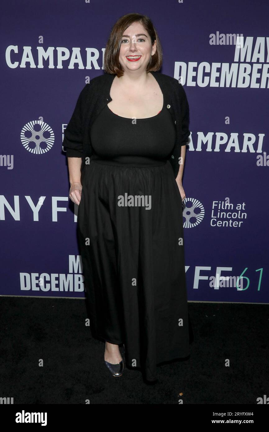 Screenwriter Samy Burch attends the 61st New York Film Festival opening ...