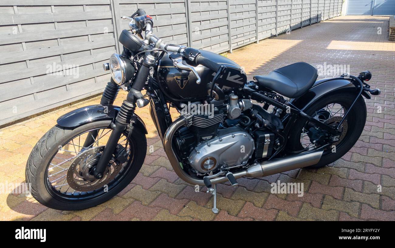 Bordeaux , France - 09 28 2023 : Triumph Bobber 1200 limited edition ...