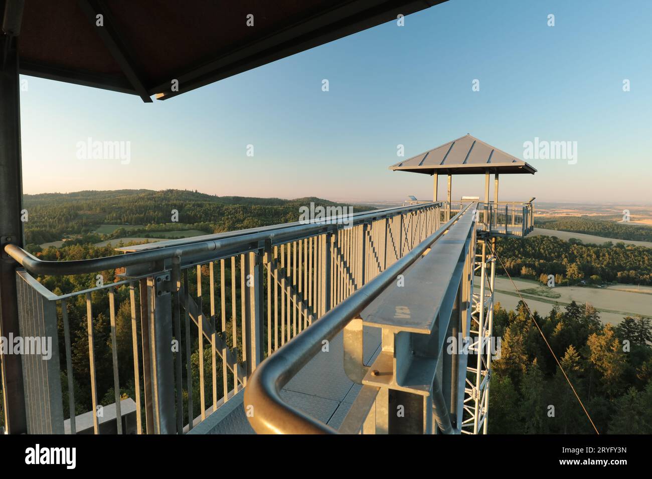 Viewing tower during sunset Stock Photo - Alamy