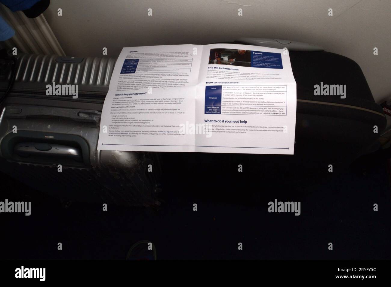 Manchester, UK, 1st October, 2023. An older Caucasian male reads an ...