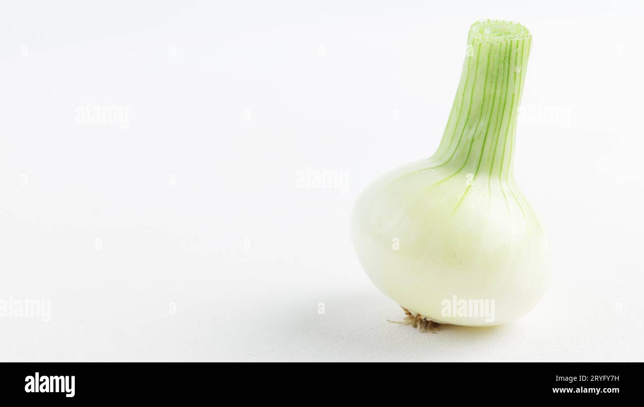 Onion bulb spinning on white background, loopable Stock Photo - Alamy