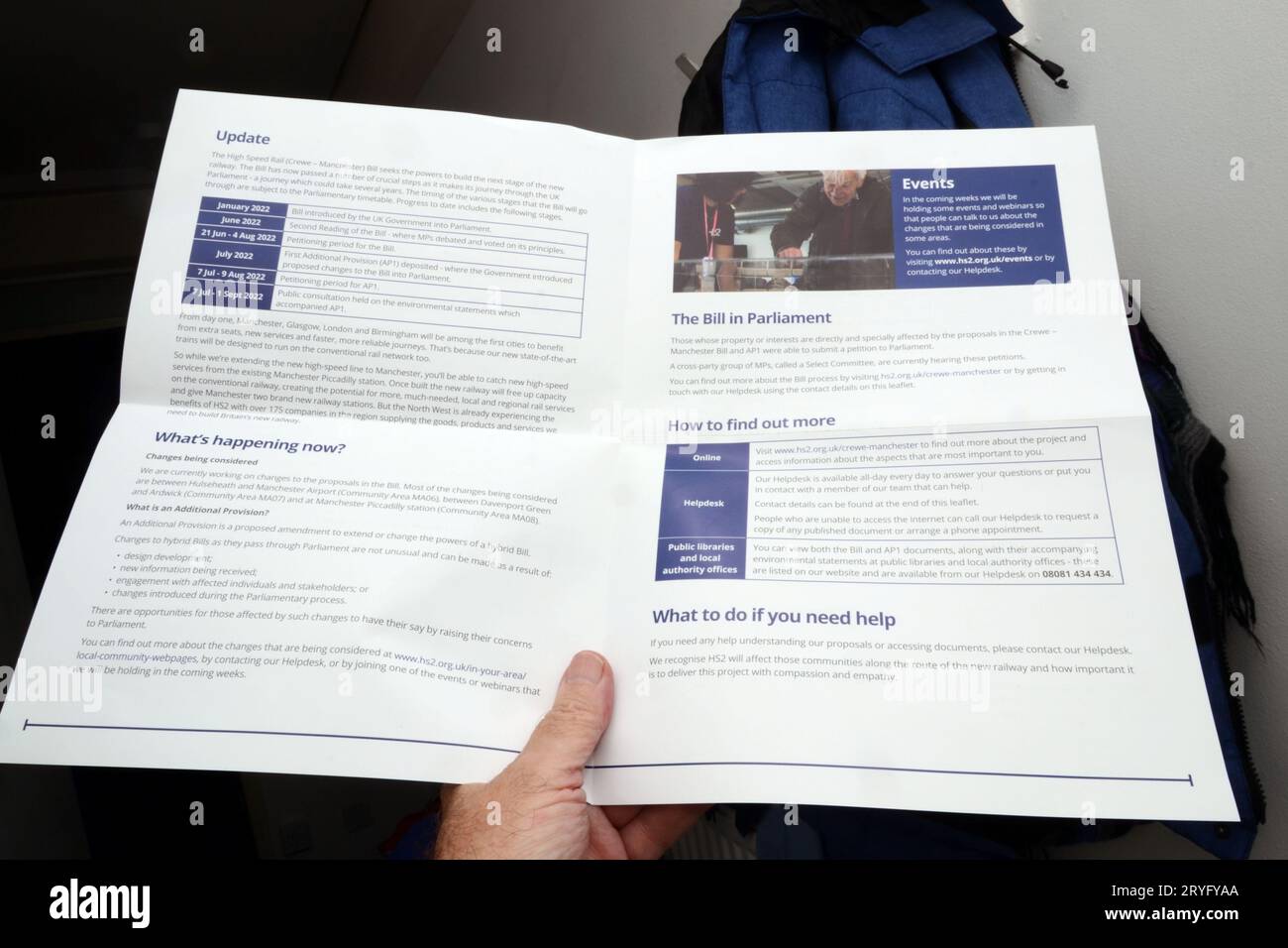 Manchester, UK, 1st October, 2023. An older Caucasian male reads an ...