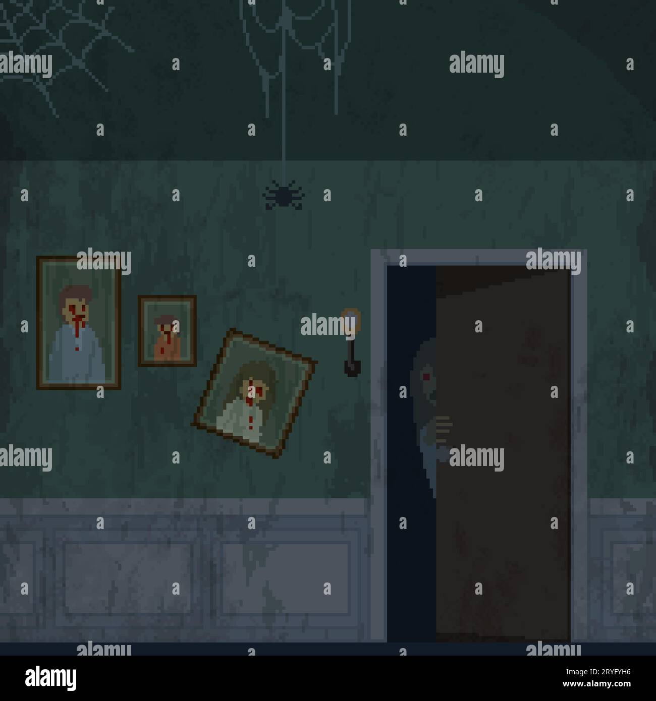 Ghost woman scene Stock Vector Images - Alamy