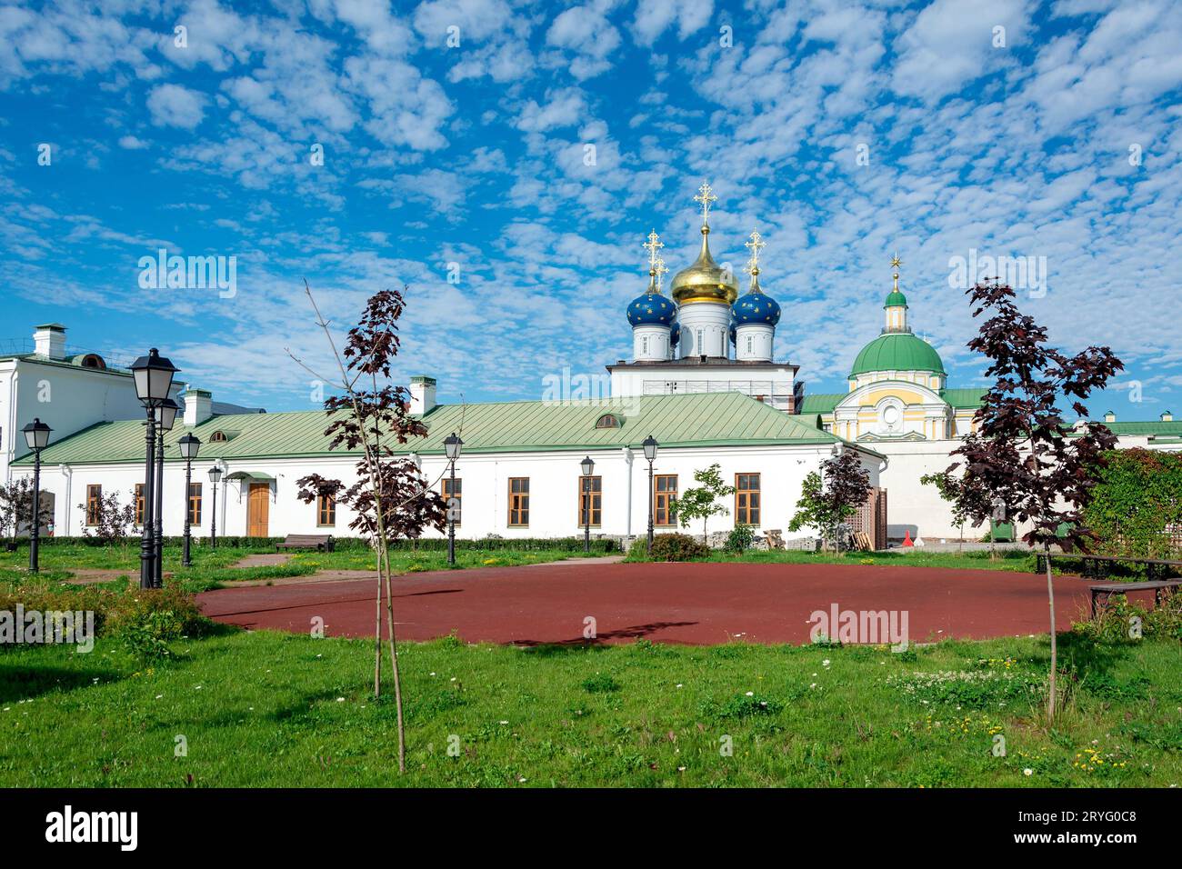 Tver, Russia - September 09, 2023: View from the garden in the courtyard of the Tver Museum of ...