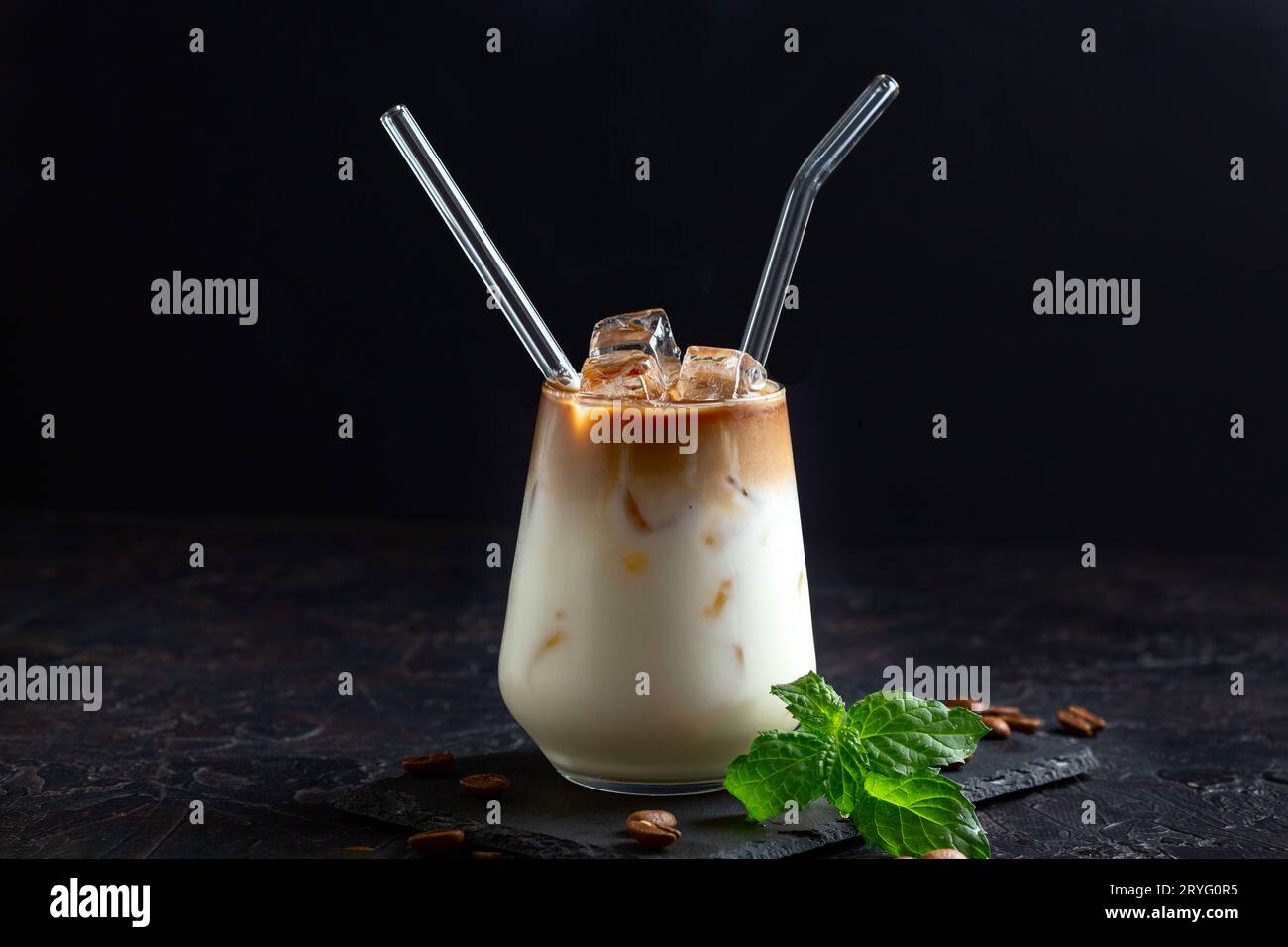Glass iced cold coffee hi-res stock photography and images - Alamy