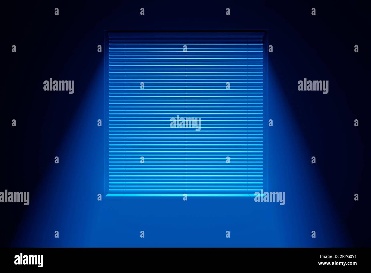 Moonlight on the floor through a window with horizontal blinds Stock ...