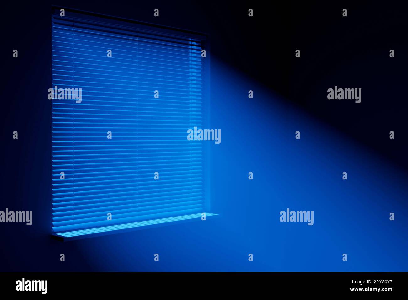 Moonlight through blinds window hi-res stock photography and images - Alamy