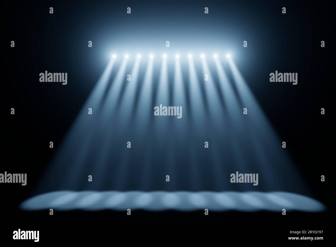 Beautiful rays of concert spotlights on the stage in the hall Stock ...