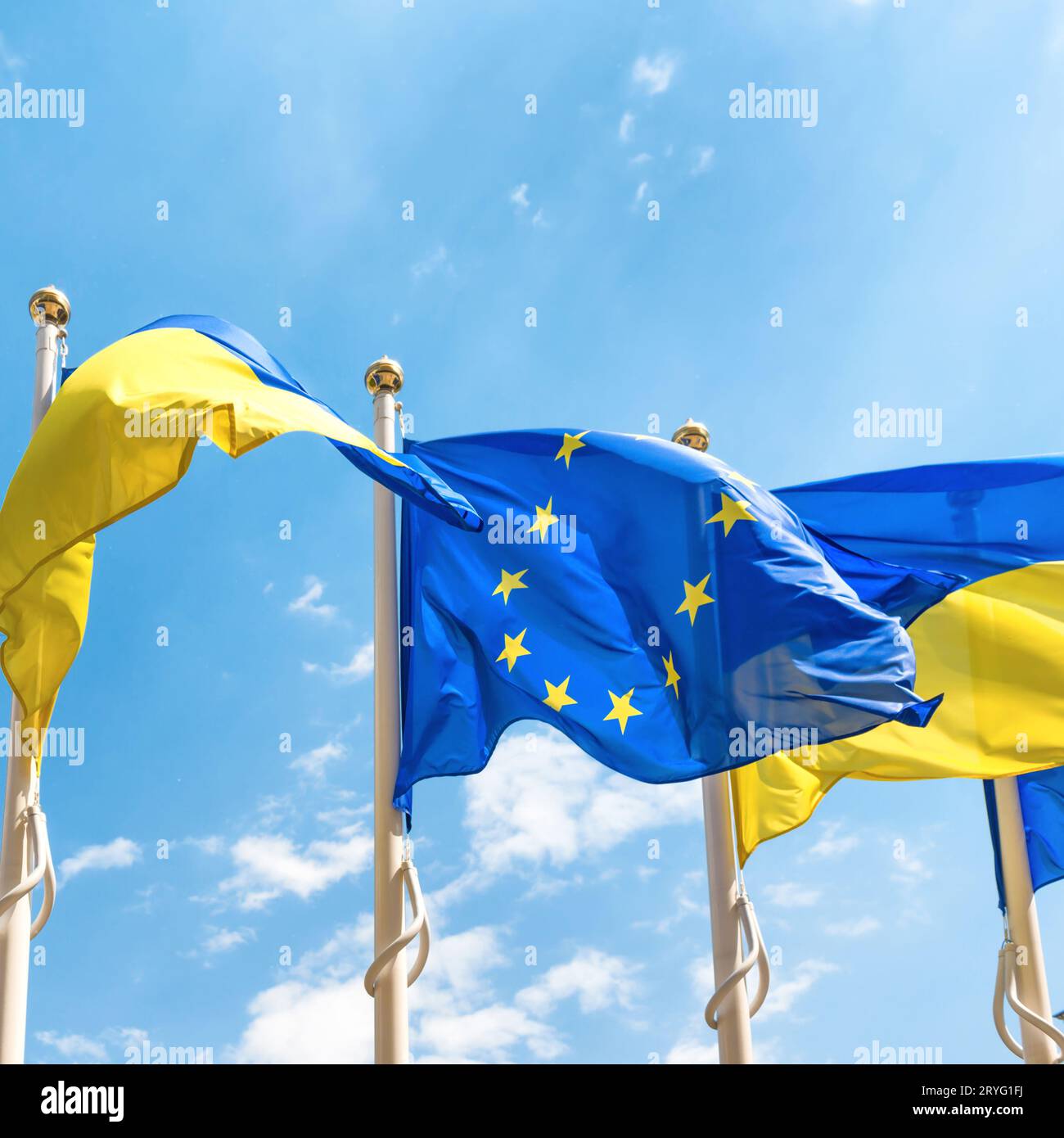 Ukraine and European Union flags Stock Photo - Alamy Ukraine and European Union flags Stock Photo - Alamy