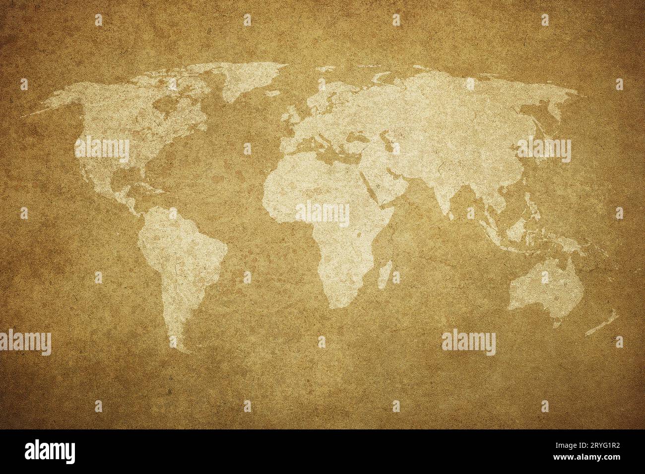 Grunge map of the world Stock Photo - Alamy