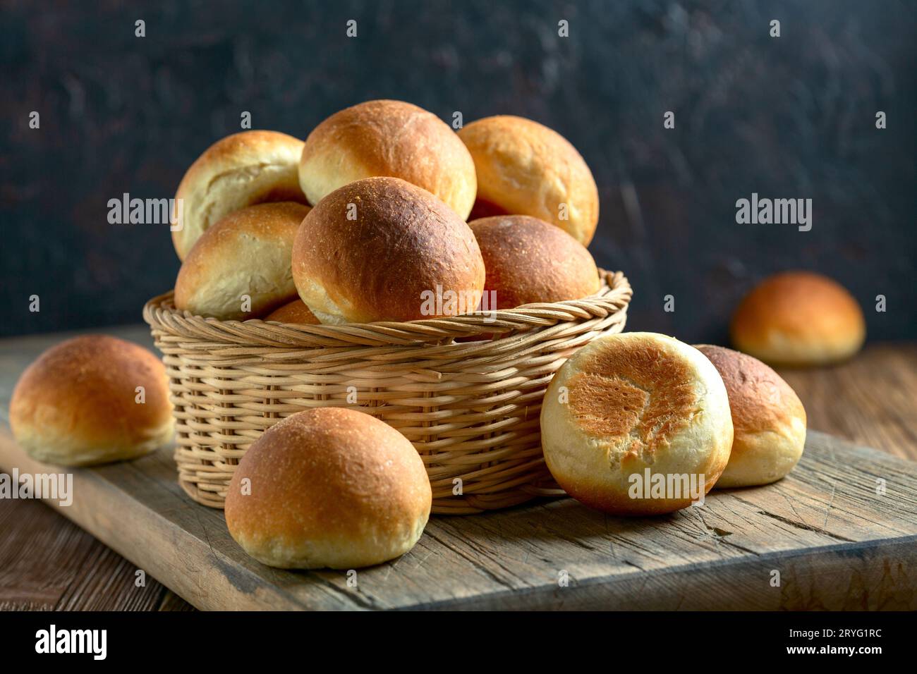 Artisanal freshly baked buns Stock Photo - Alamy