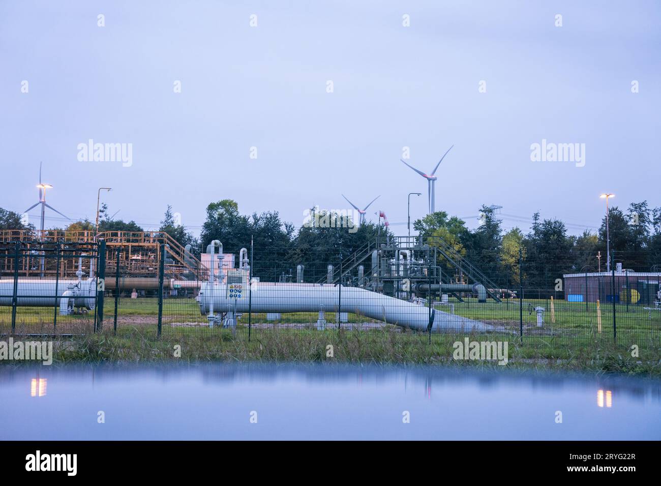 SCHEEMDA - One of the NAM gas extraction locations, where gas was ...