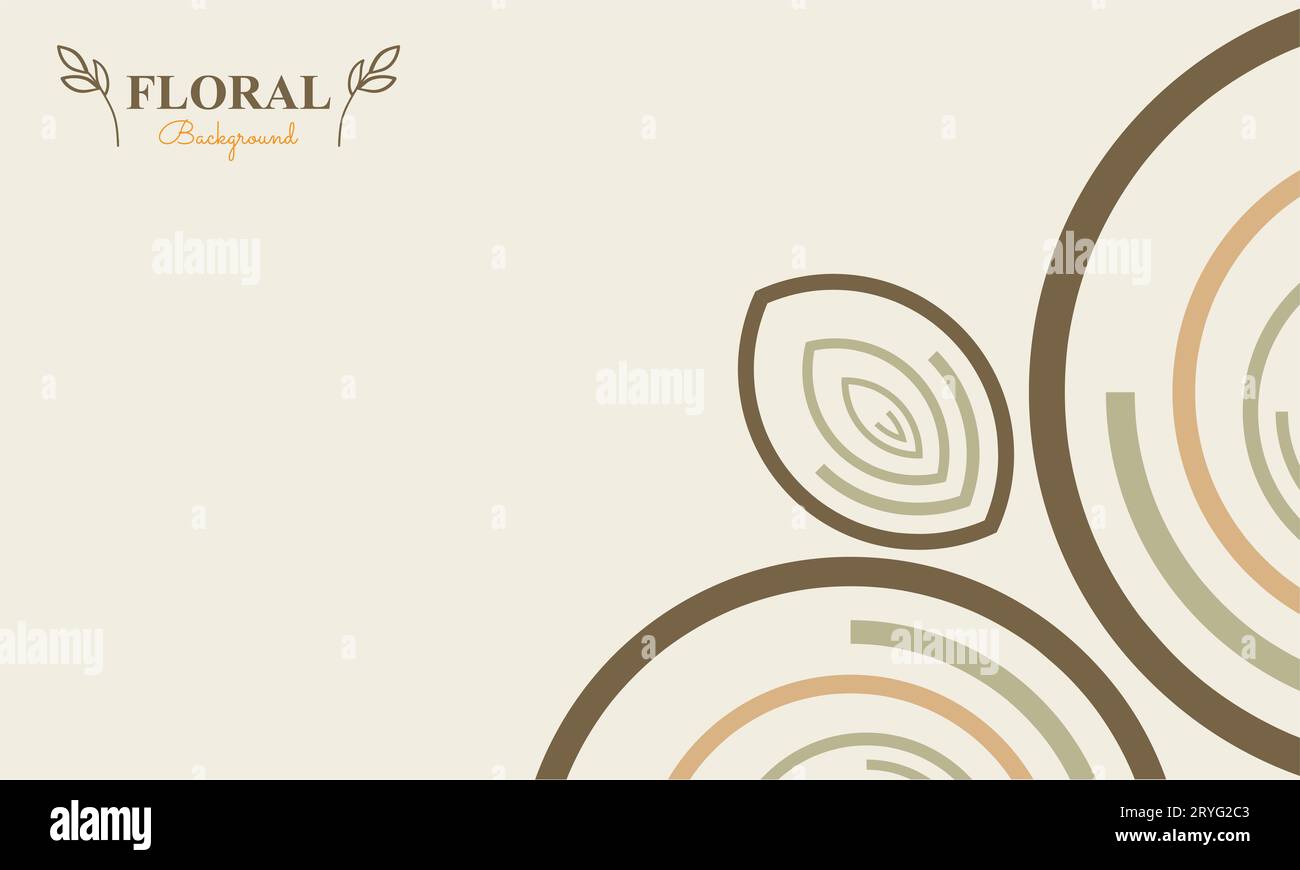 floral background with abstract natural shape, leaf and floral ornament ...