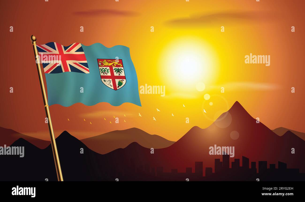 Sunset fiji Stock Vector Images - Alamy