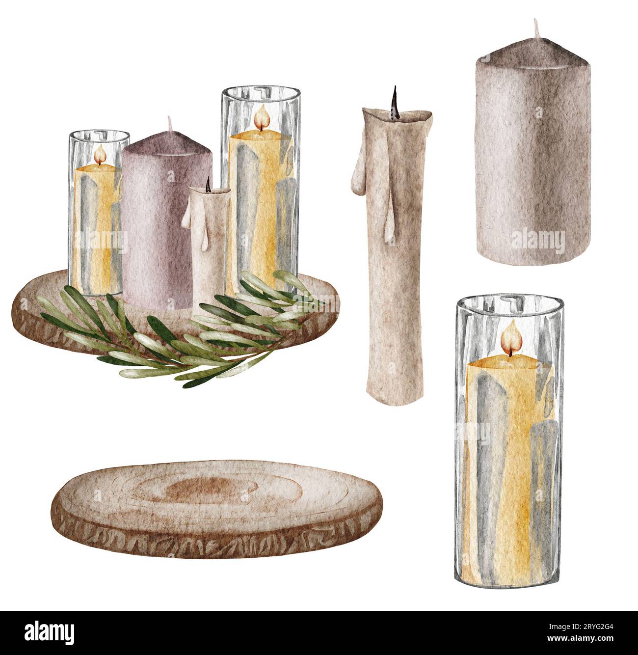 Christmas modern farmhouse object. Christmas gifts. candles, food ...