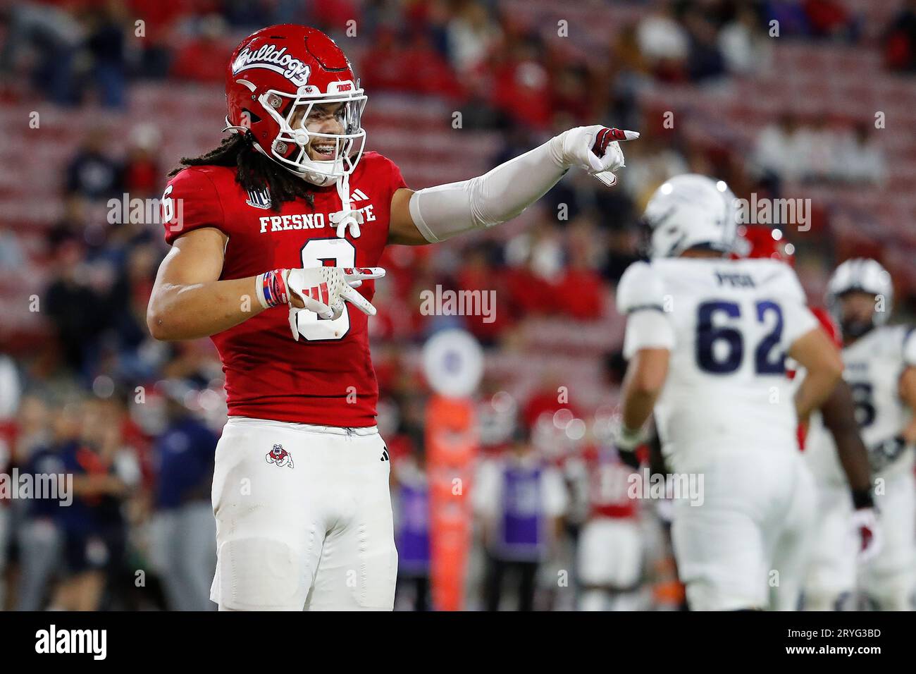Fresno State linebacker Levelle Bailey celebrates a tackle against ...