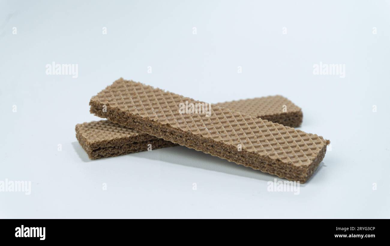 Chocolate wafer isolated on white background Stock Photo - Alamy