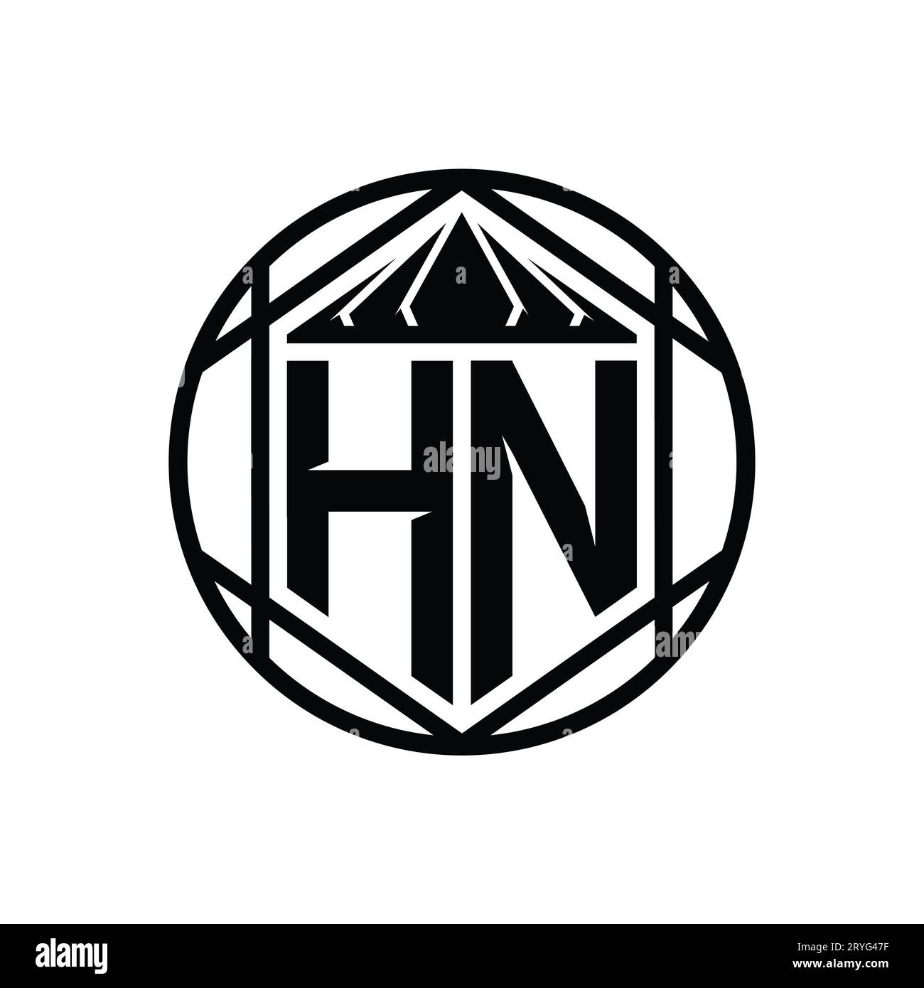 Letter hn logo hi-res stock photography and images - Alamy