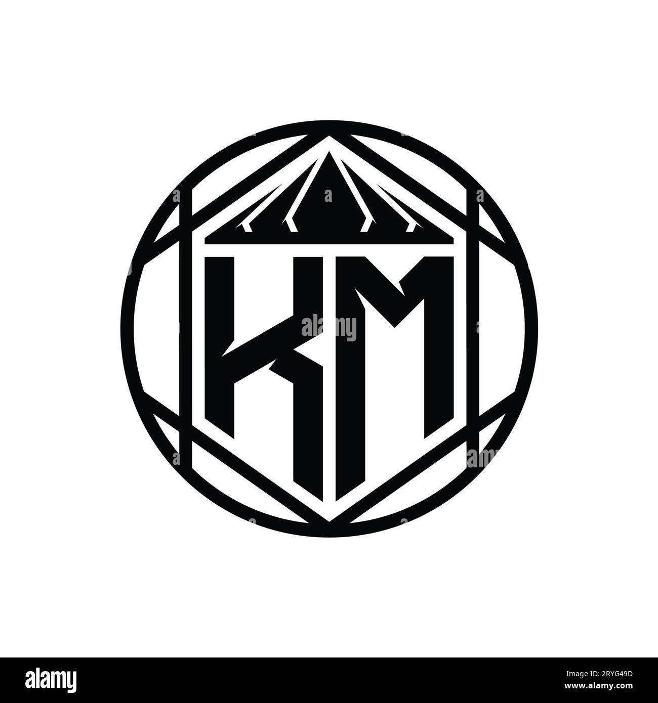 Km circle logo hi-res stock photography and images - Alamy