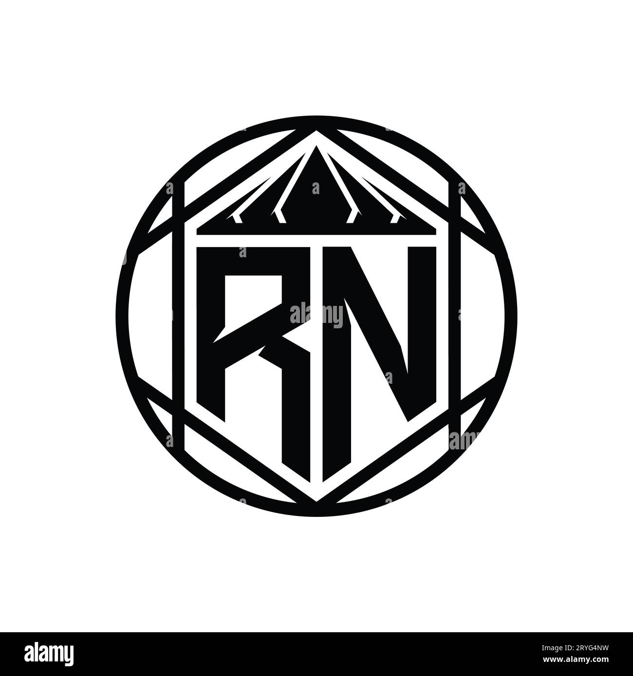 Rn modern logo hi-res stock photography and images - Alamy