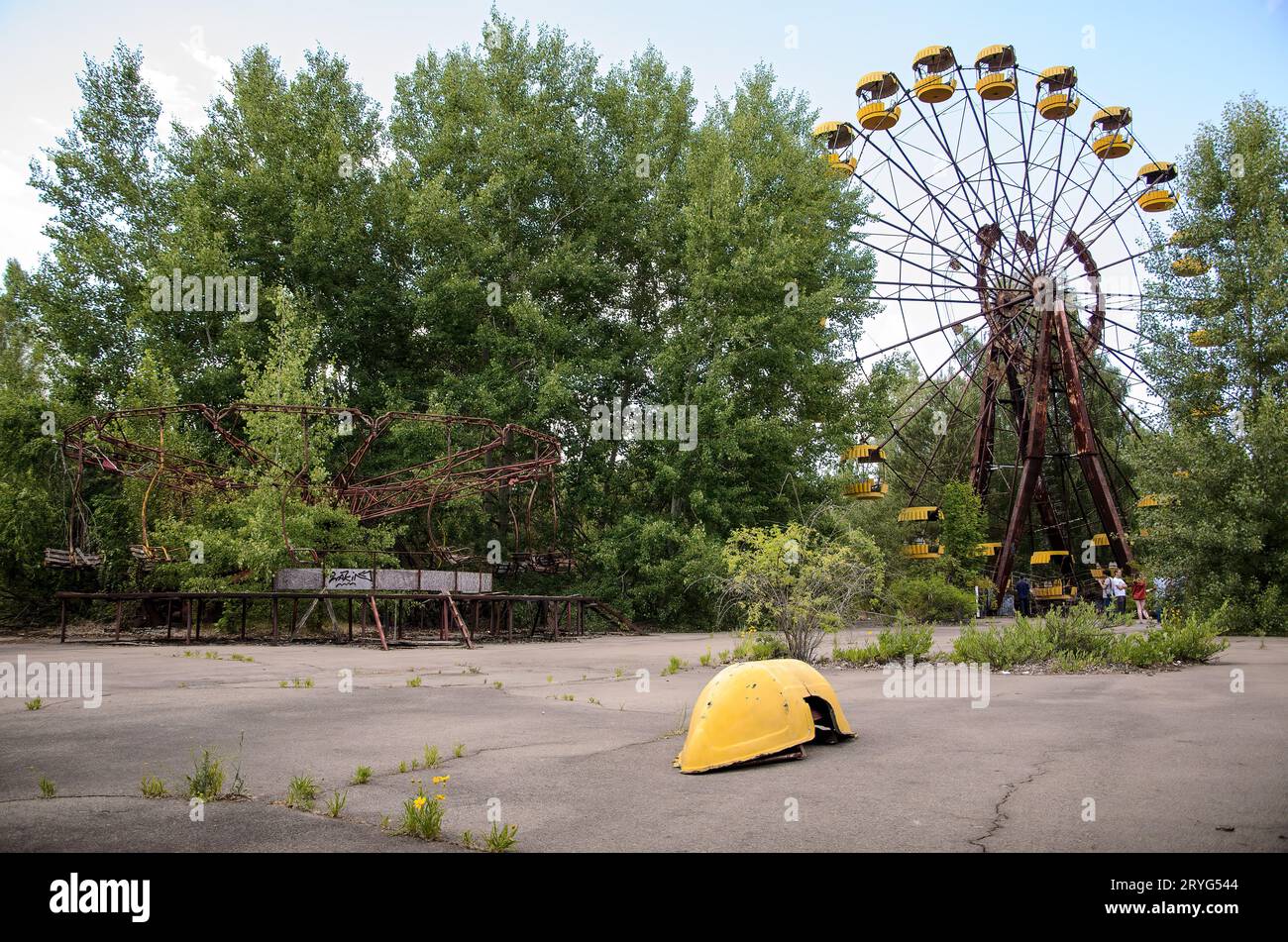 Famous Prypiat ferris wheel in Chernobyl exclusion zone, Ukraine Stock ...