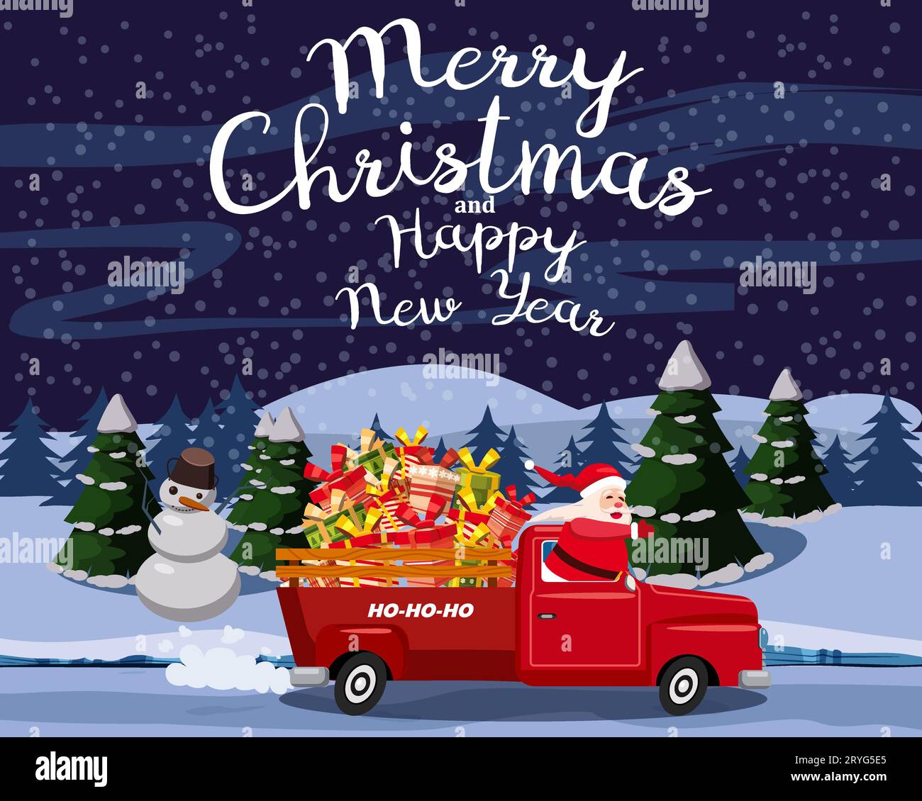 Man transporting christmas tree Stock Vector Images - Alamy