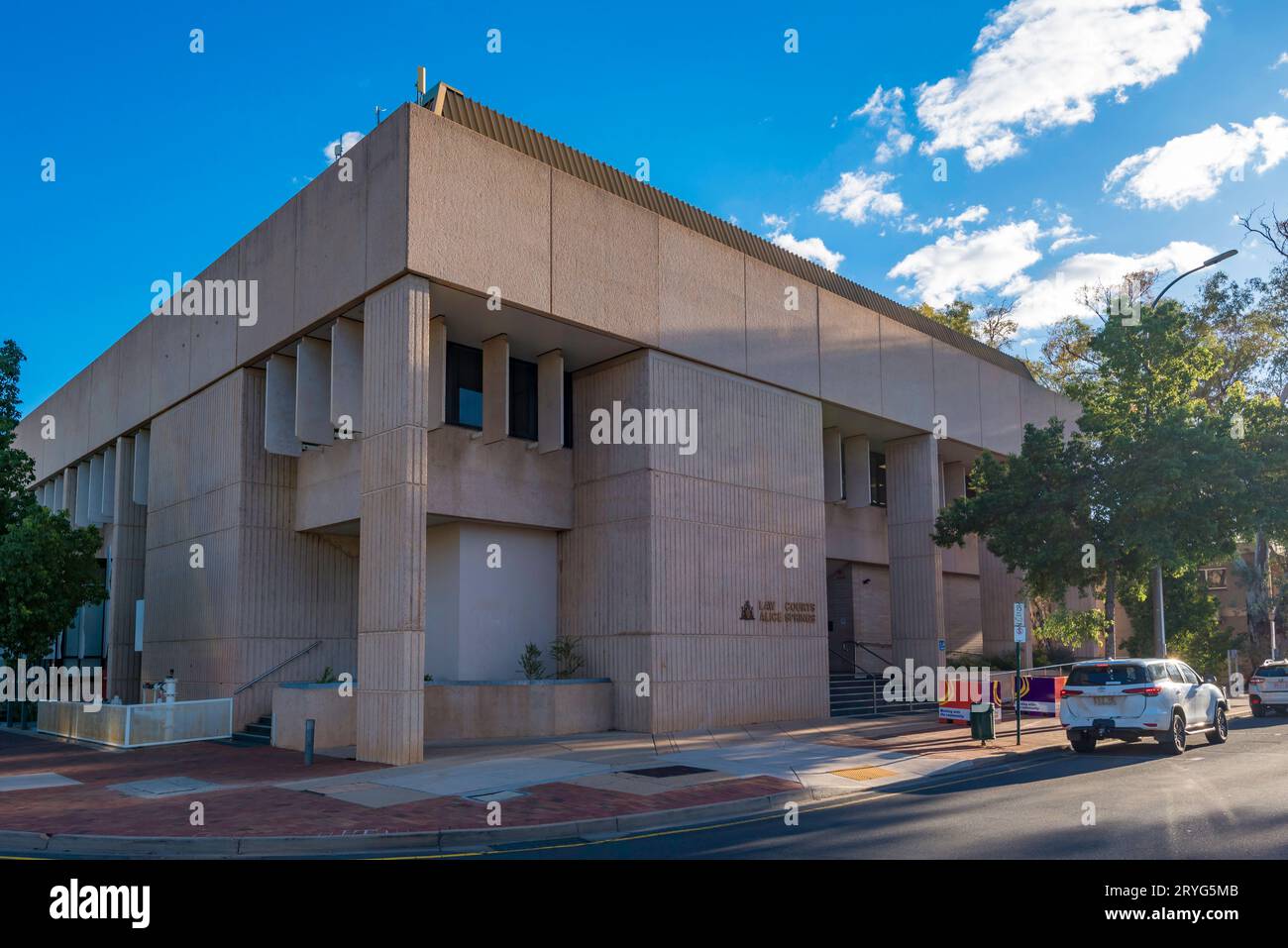 The Alice Springs Courthouse is a two storey concrete brutalist 1970s ...