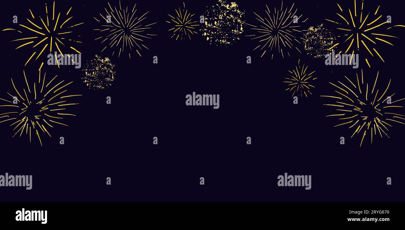 Background dark sky with colored festive fireworks. Fireworks from ...
