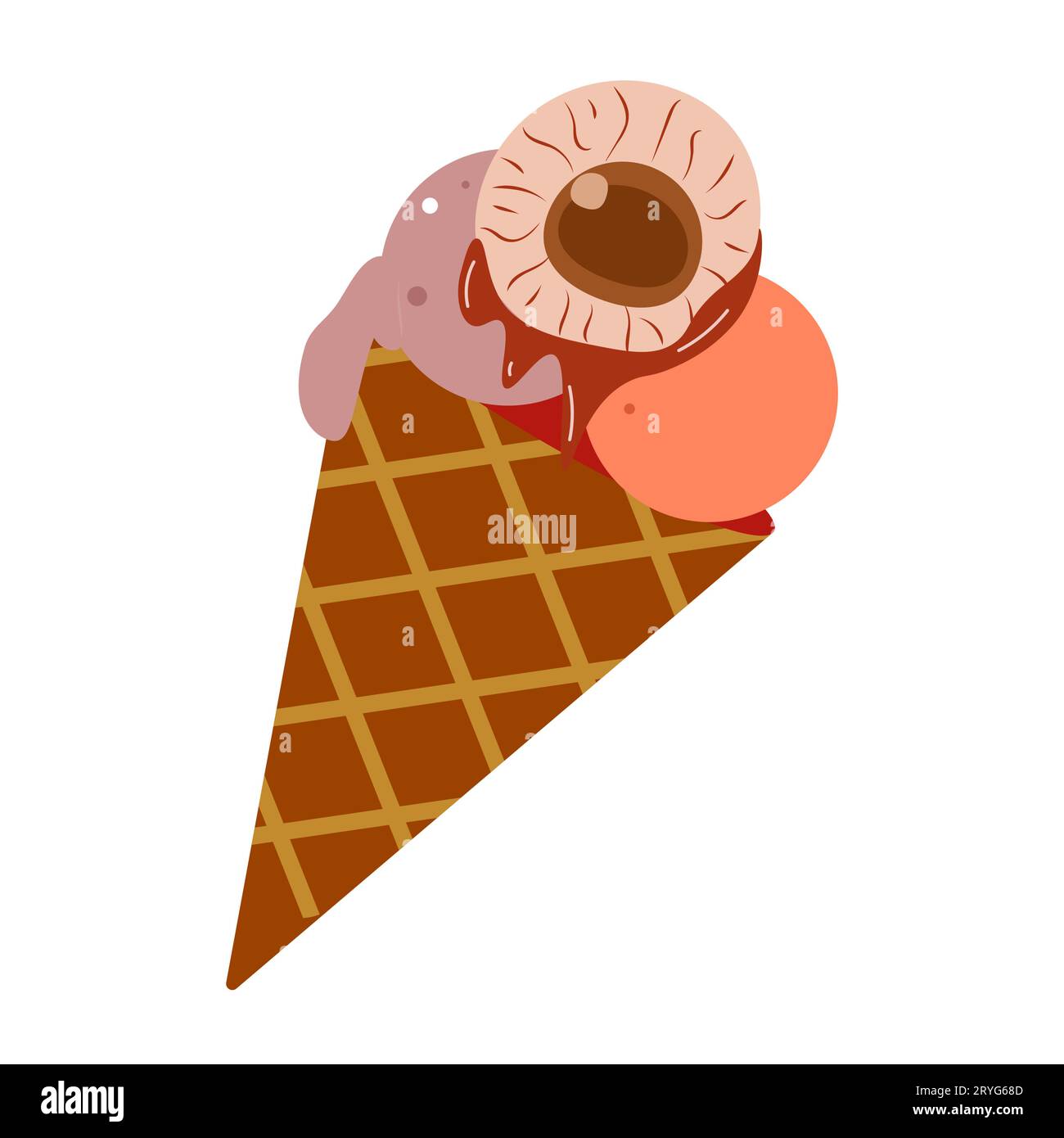 Scary Halloween dish. Zombie menu. Terrible food. Sweet delicious ice ...