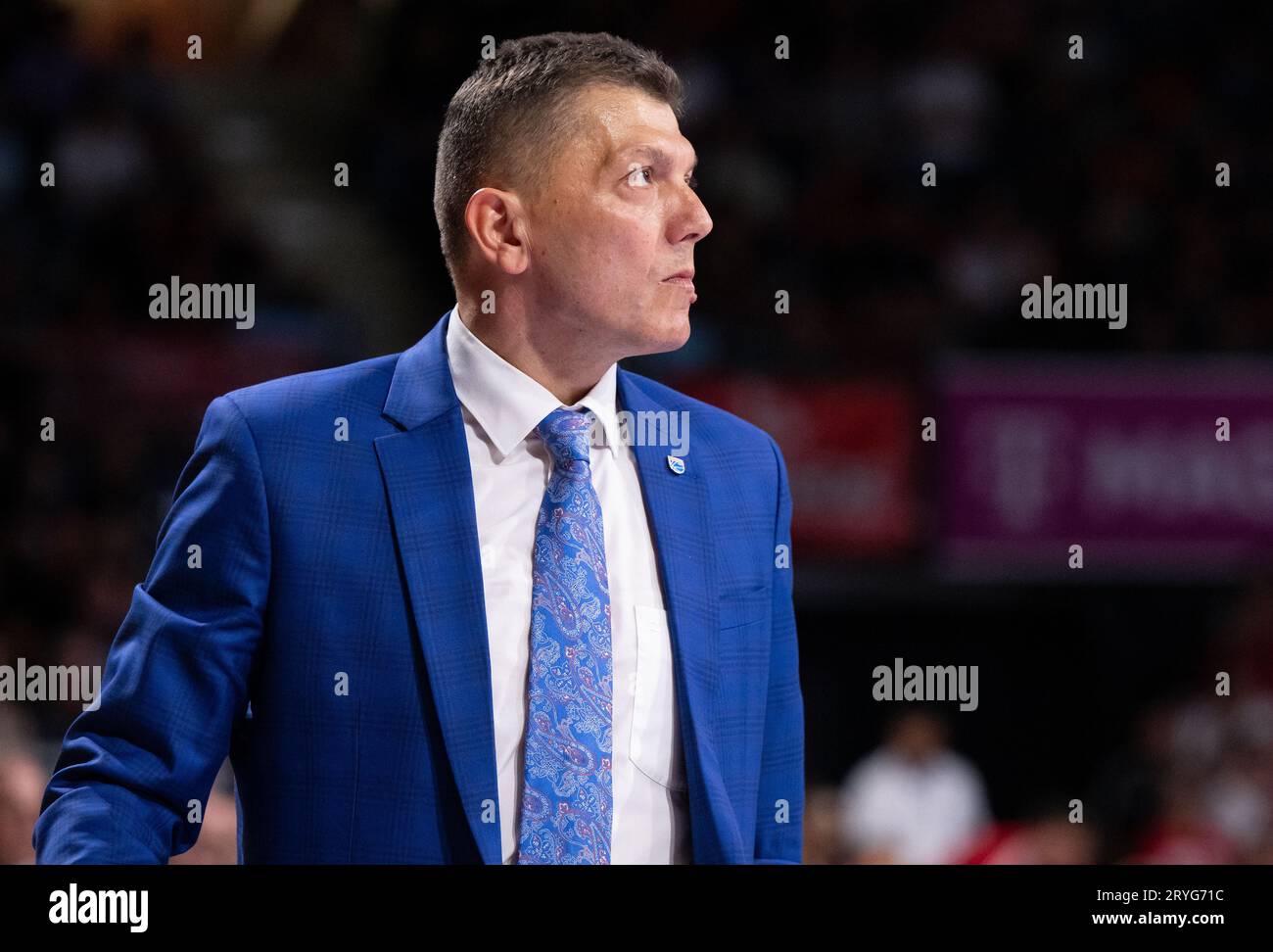 Munich, Germany. 29th Sep, 2023. Basketball: Bundesliga, FC Bayern ...