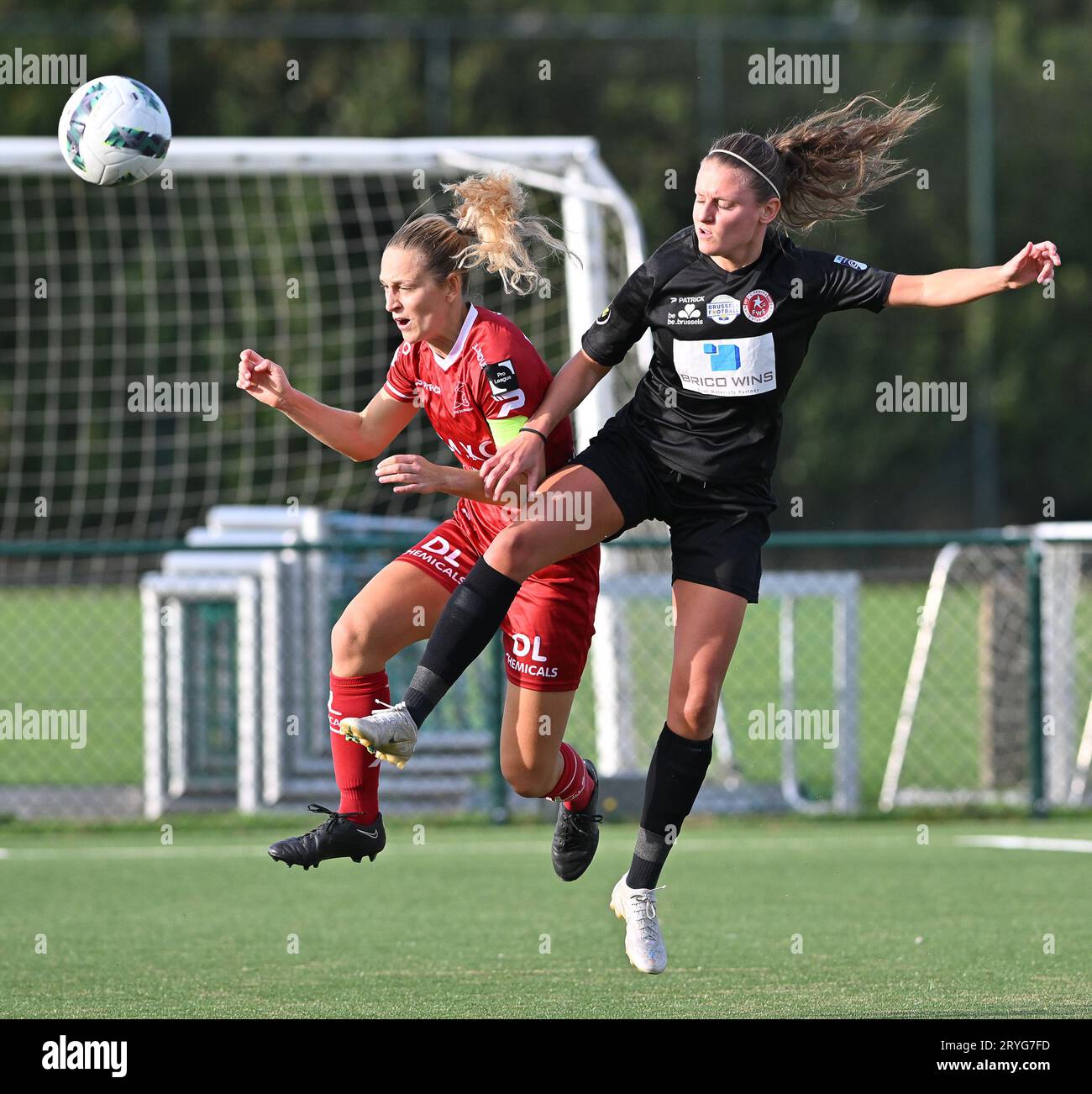 Zulte, Belgium. 30th Sep, 2023. Pauline Windels (5) of Zulte-Waregem ...