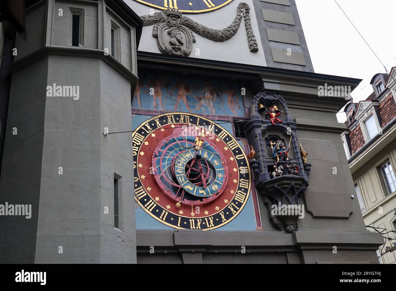 Zytglogge (Clock Tower), Bern, Switzerland. Image captured in close up ...