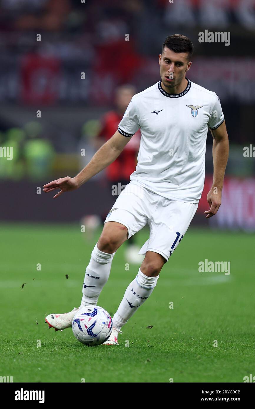 Milano, Italy. 30th Sep, 2023. Nicolo Casale of Ss Lazio controls the ball during the Serie A ...