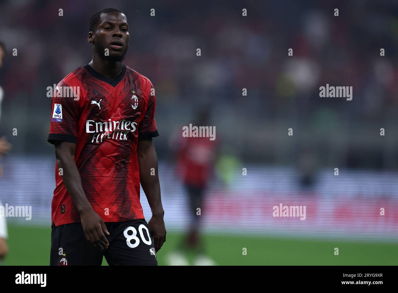 Milano, Italy. 30th Sep, 2023. Yunus Musah of Ac Milan looks on during the Serie A match ...