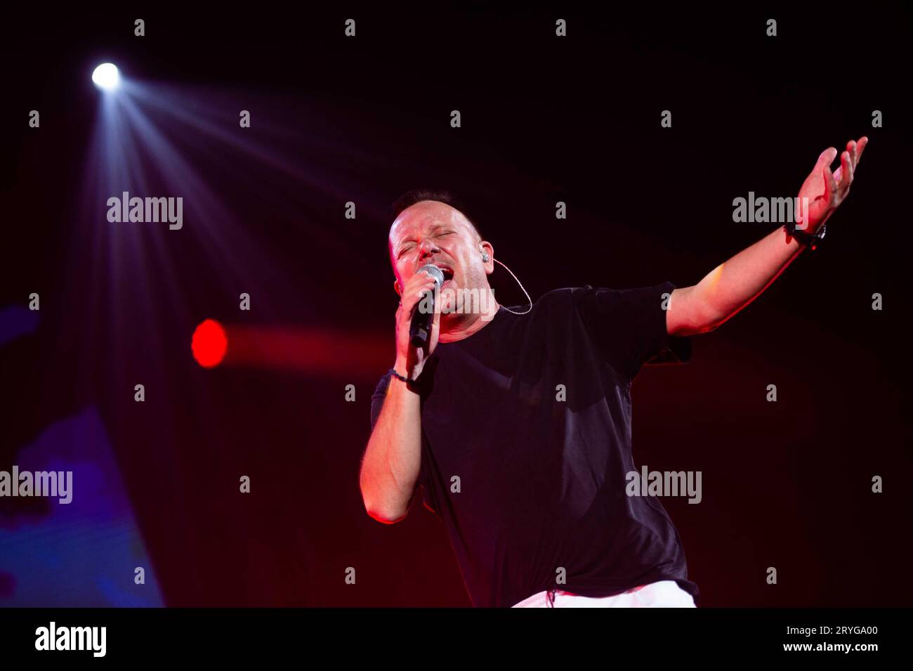 Gigi D'Alessio during the Italian singer Music Concert Gigi D'Alessio ...