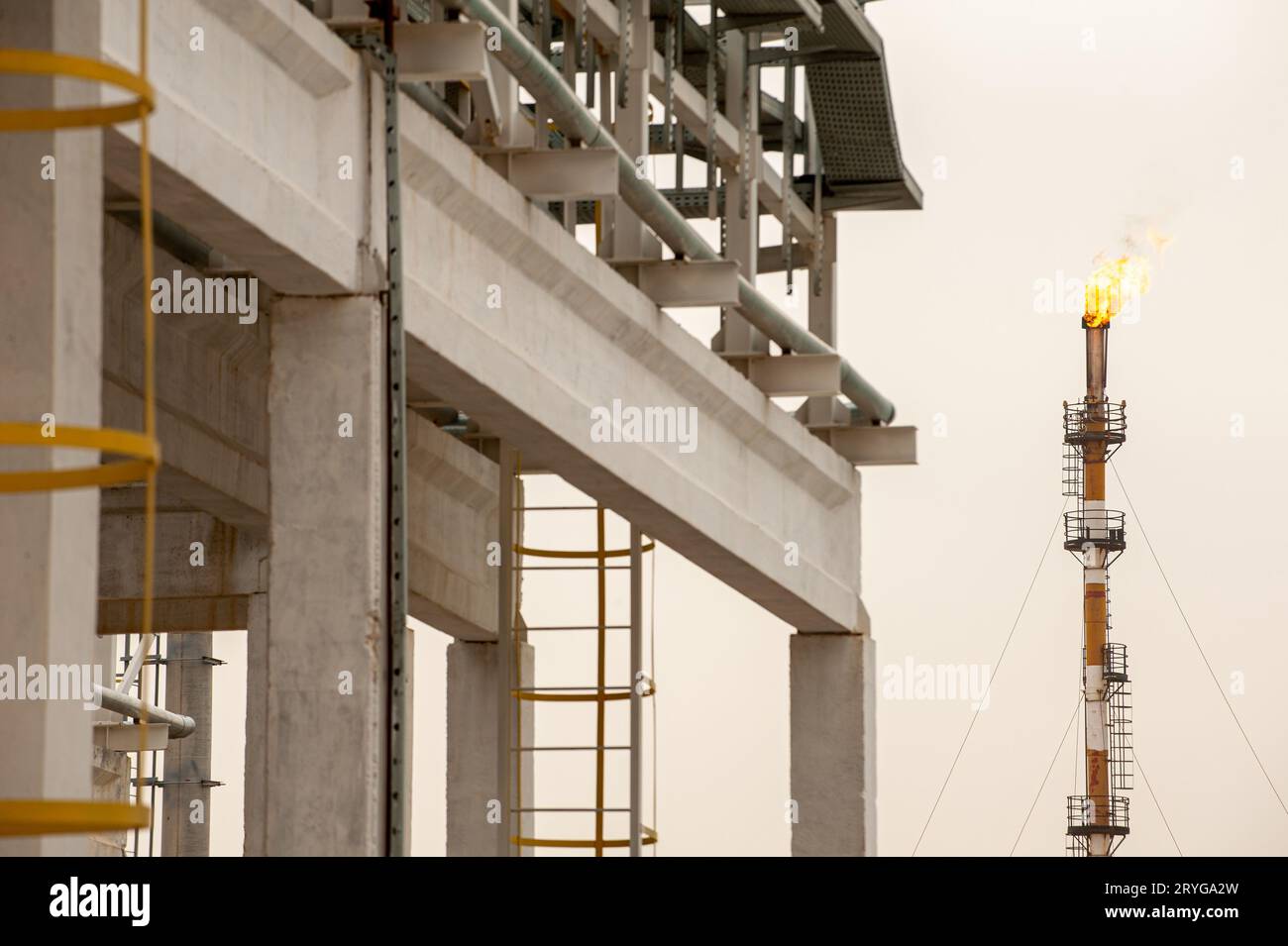 An Oil and gas engineering and industrial construction. Gas rig Stock ...