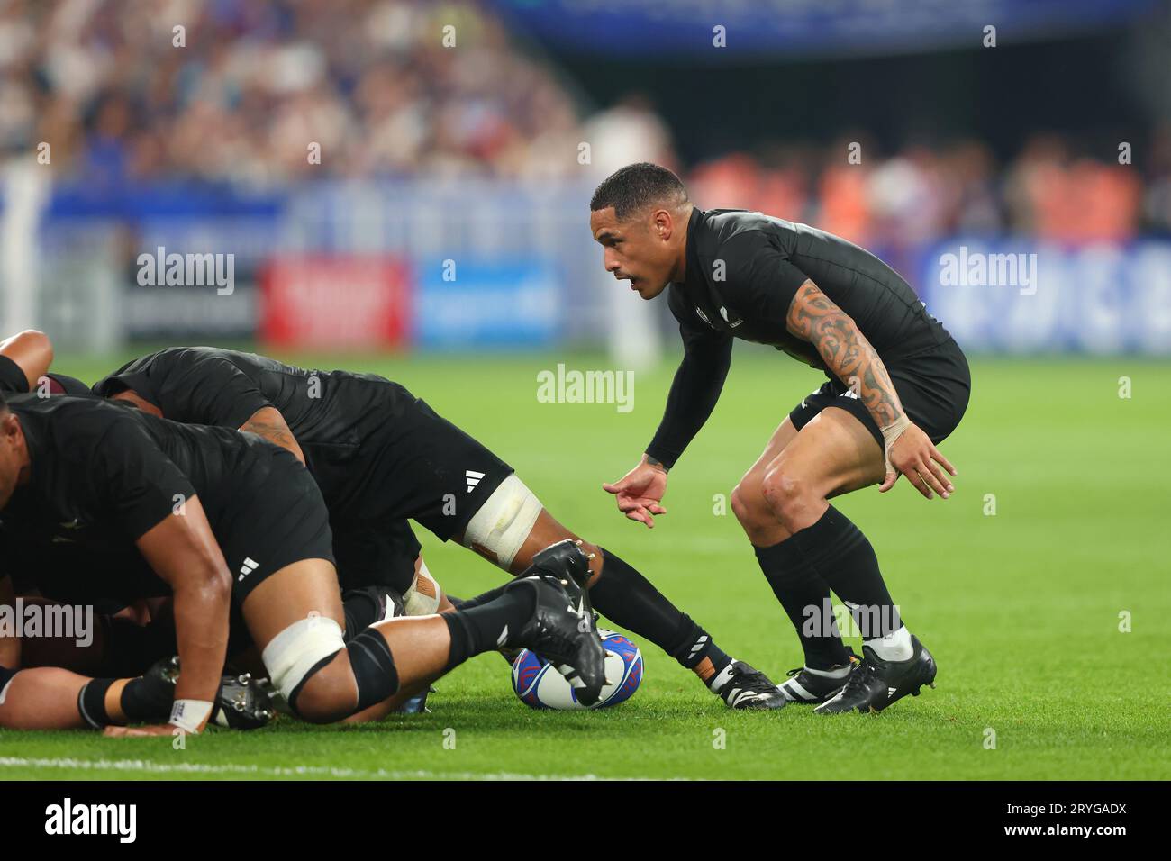 Paris, France, 9th September 2023. Aaron Smith of New Zealand during ...