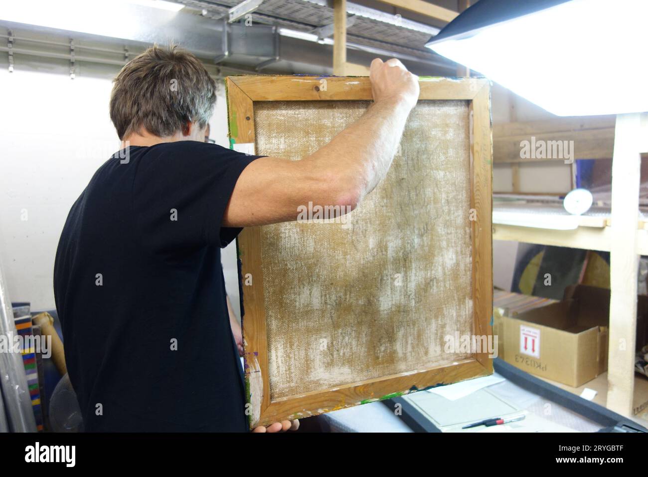 The restoration of paintings Stock Photo - Alamy