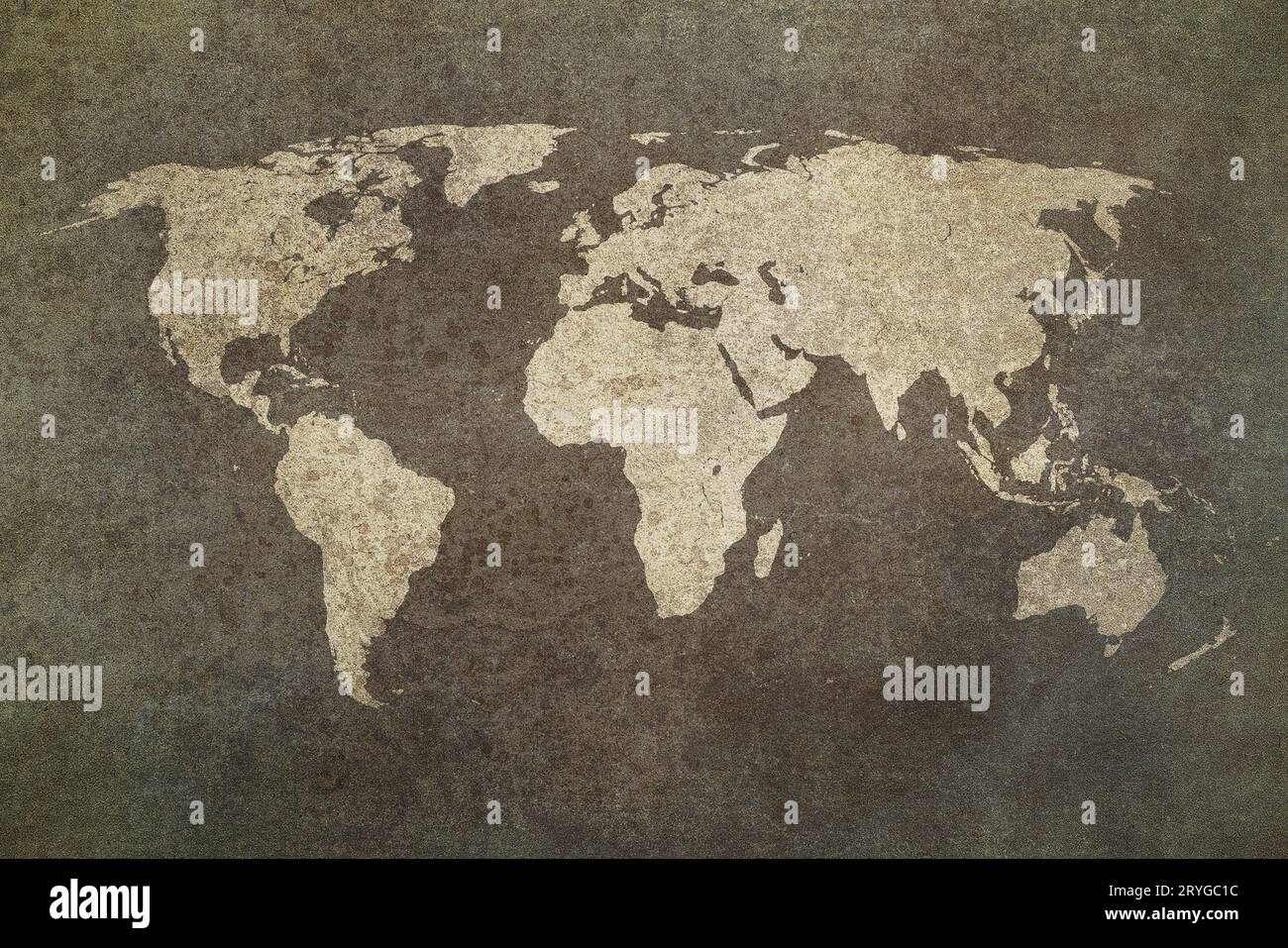 Grunge map of the world Stock Photo - Alamy