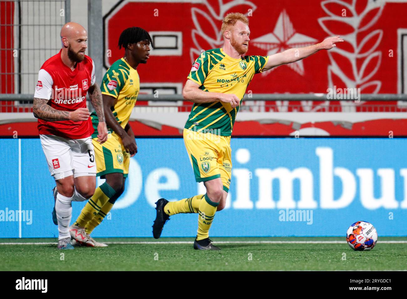 Maastricht, Niederlande. 29th Sep, 2023. Jort van der Sande of ADO Den ...