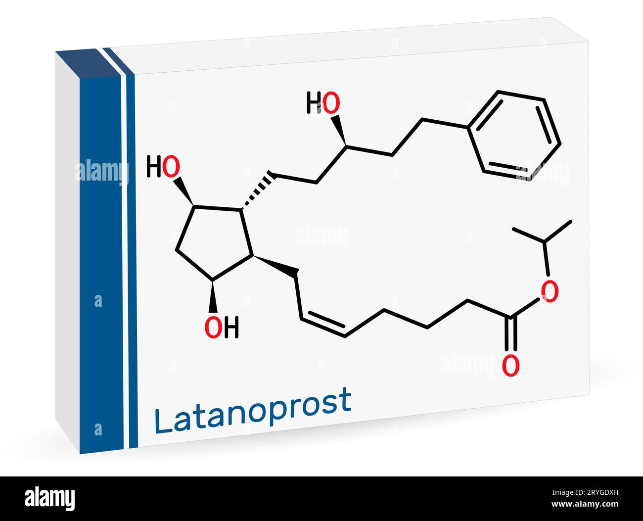 Latanoprost molecule. It is isopropyl ester prodrug used to treat ...