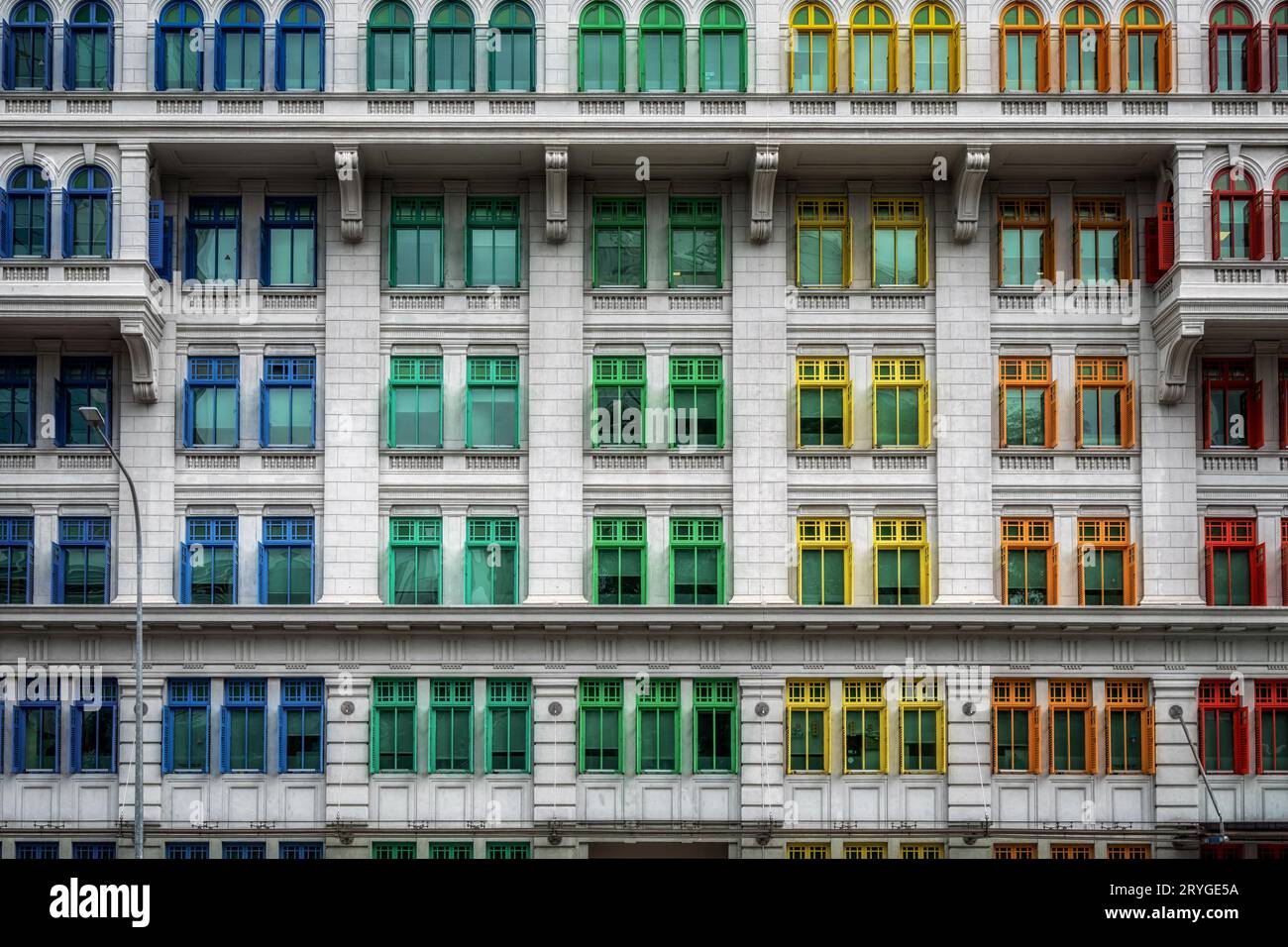 Old hill street police station windows Stock Photo - Alamy