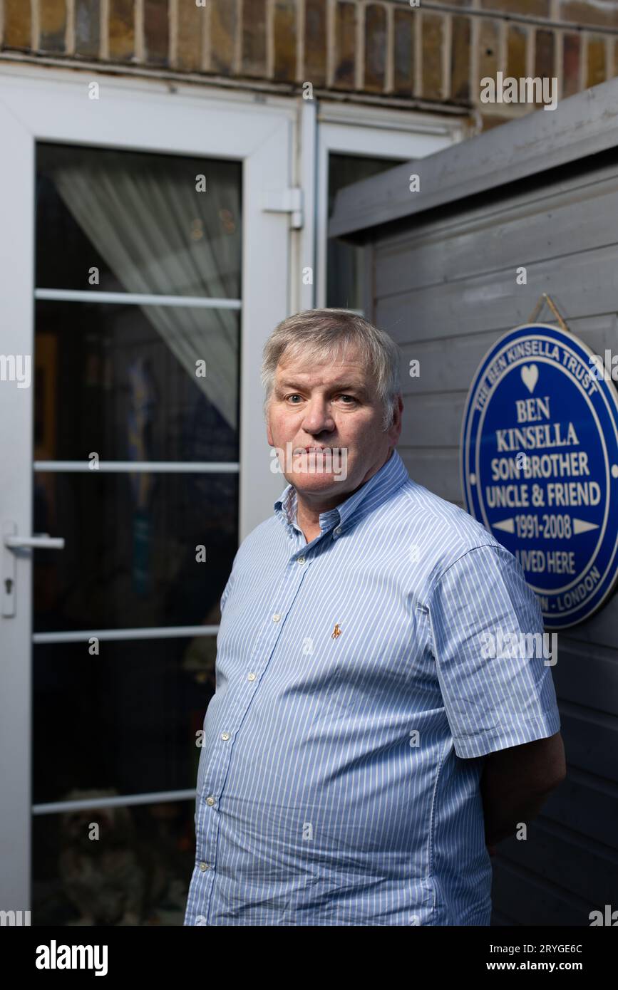 PHOTO:JEFF GILBERT 29th September 2023. George Kinsella father of knife ...