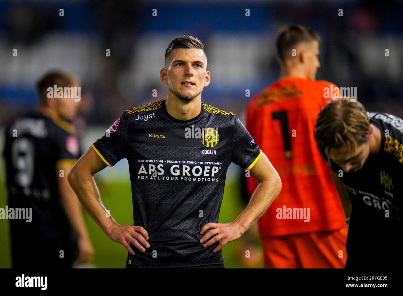 Doetinchem, Niederlande. 29th Sep, 2023. Brian Koglin of Roda JC looks ...
