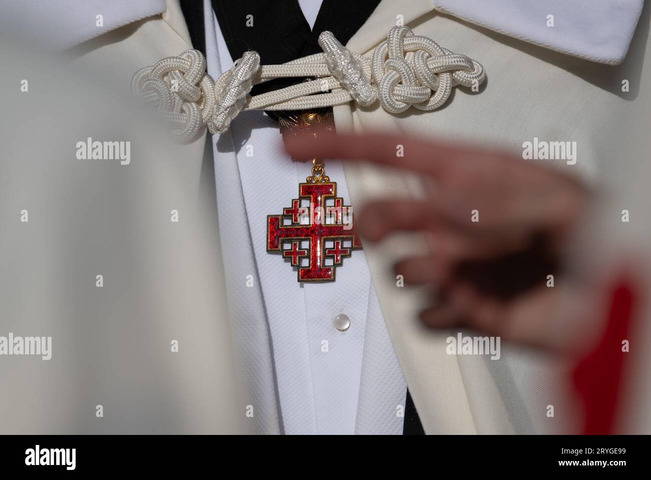 Dresden, Germany. 30th Sep, 2023. A member of the Order of Knights of ...